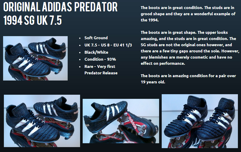 The Pro Boot Room - We Sell, Buy and Collect Old School Football Boots ...