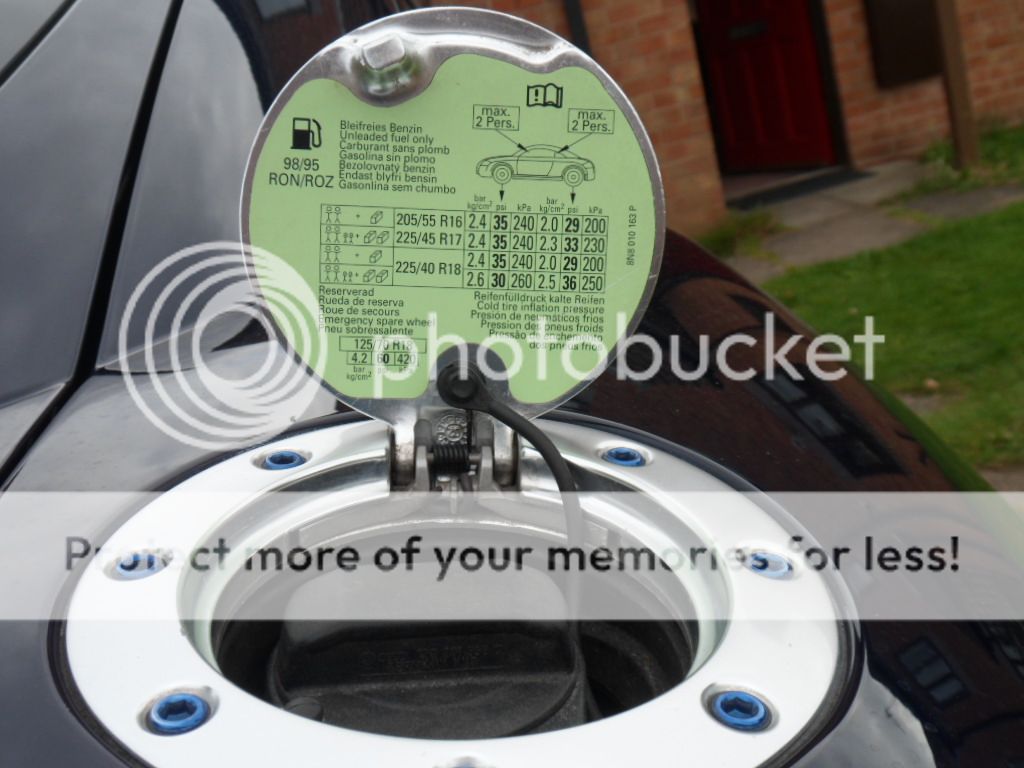 petrol flap tyre pressure/fuel sticker | Audi TT Forum